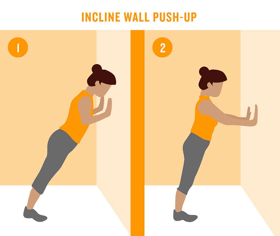 Incline Wall Push Up Health Perch